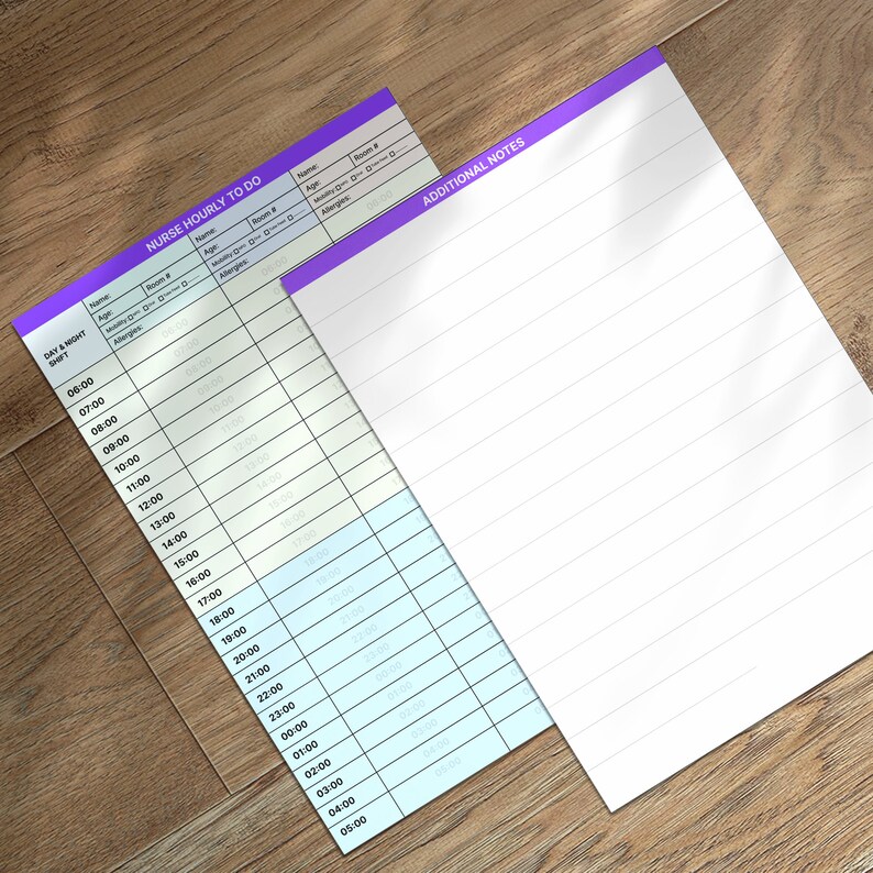 ICU Nurse Report Sheet With Hourly Rounding, Nurse Shift Report, ICU ...