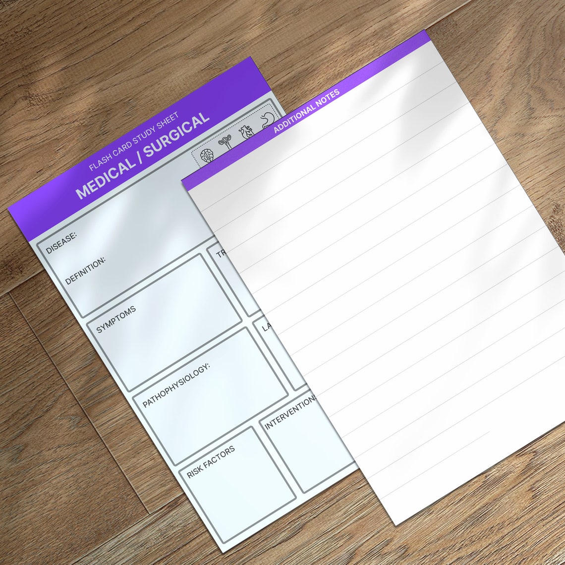 PRINTABLE Nursing School Medical Surgical Template/ Med Surg Study ...