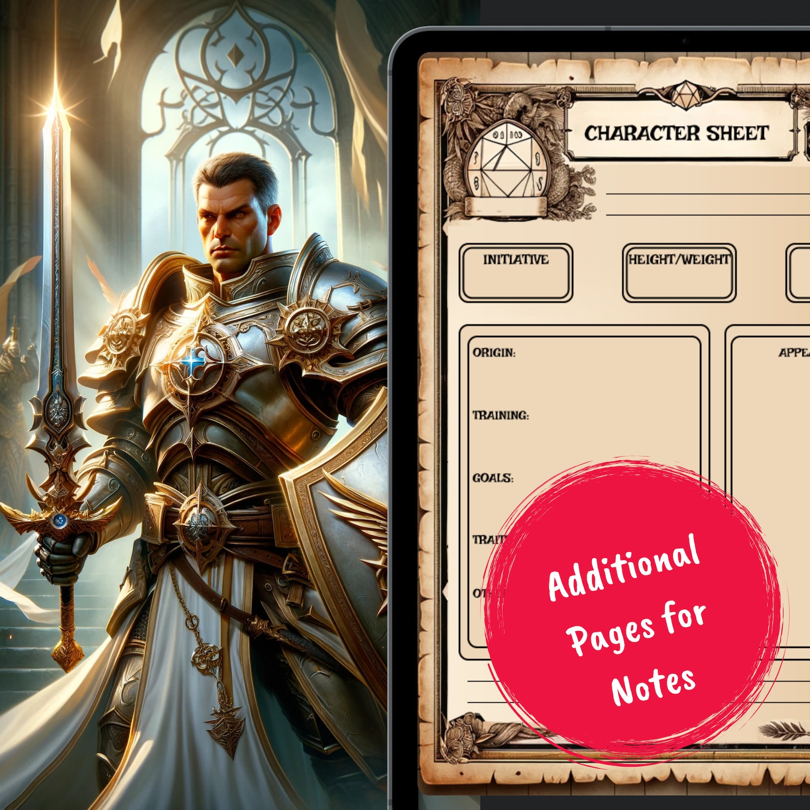 DND Character Journal | DND Digital Journal for iPad | Goodnotes DND ...