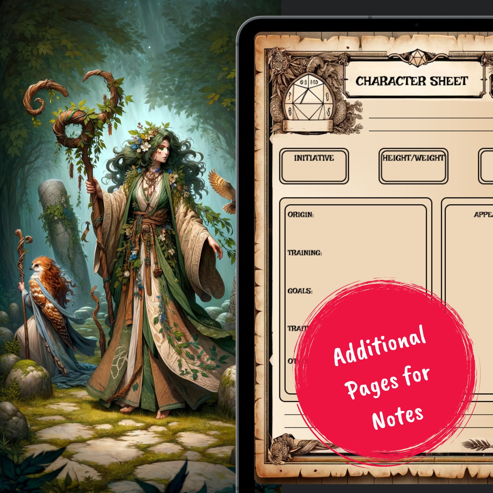 DND Character Journal | DND Digital Journal for iPad | Goodnotes DND ...