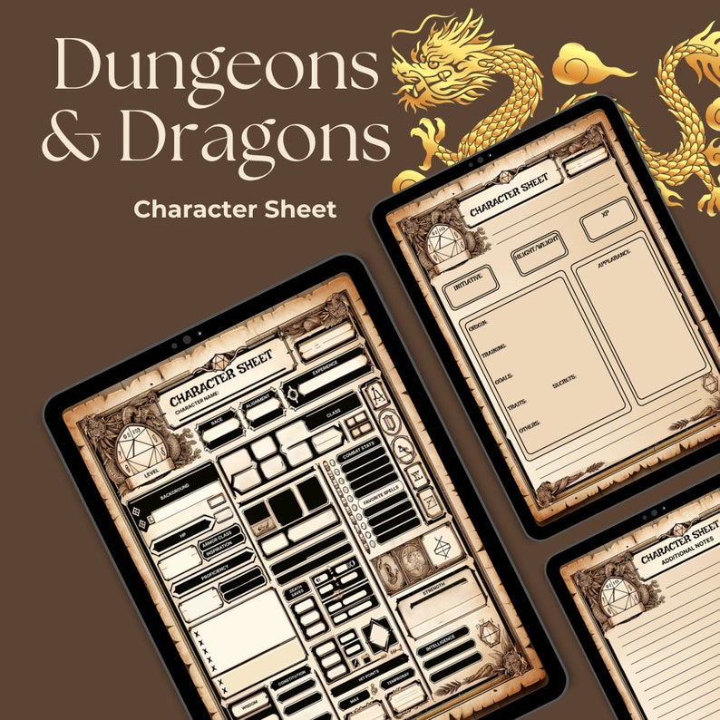 DND Character Journal | DND Digital Journal for iPad | Goodnotes DND ...