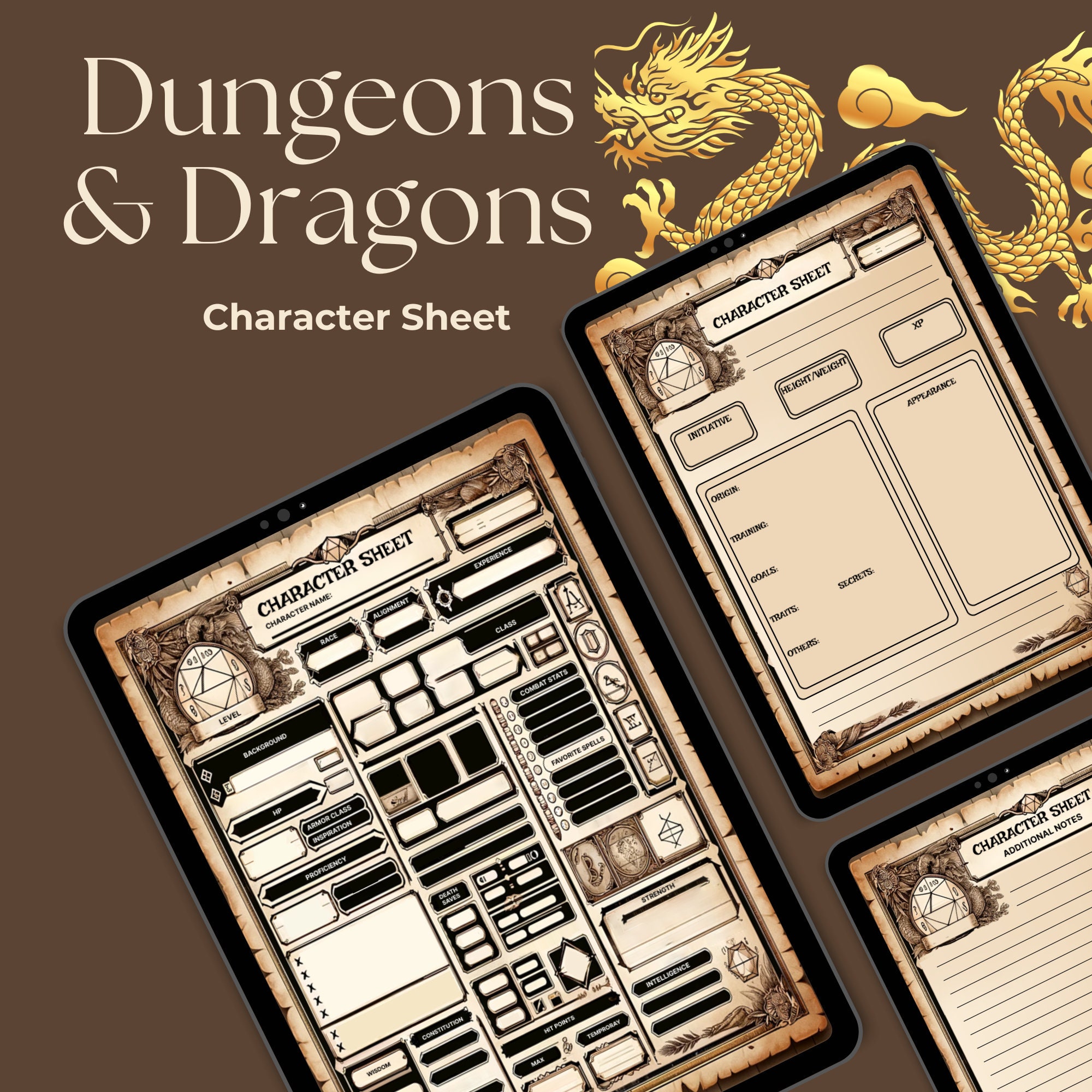 DND Character Journal | DND Digital Journal for iPad | Goodnotes DND ...