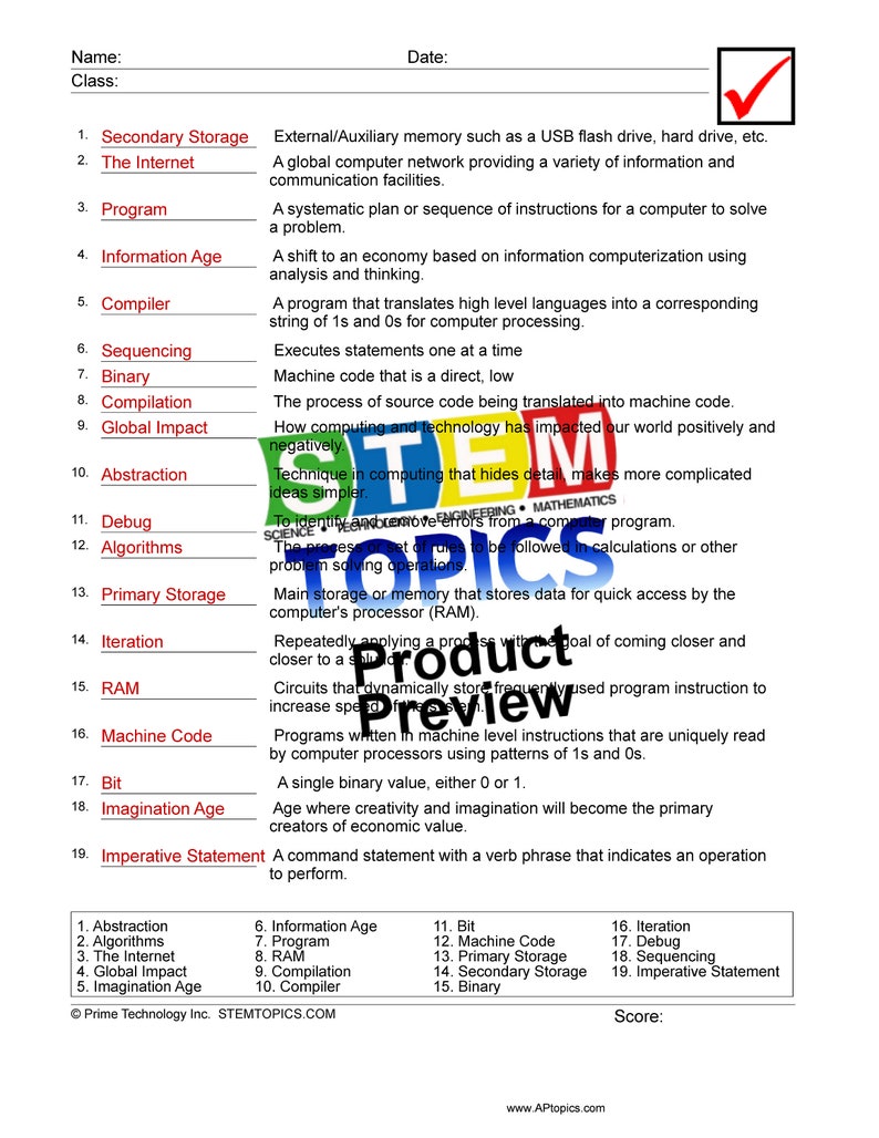 Computer Science Project STEM Worksheets Bundle, 142 Pages - Etsy