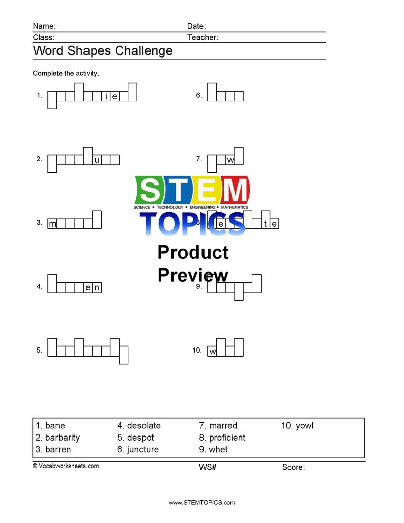 10th Grade Vocabulary Worksheets, Full Year, 798 Pages - Etsy