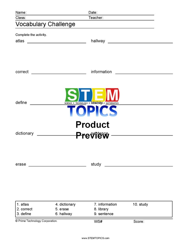 Fourth Grade Vocabulary Worksheets, Full Year, 800 Pages - Etsy