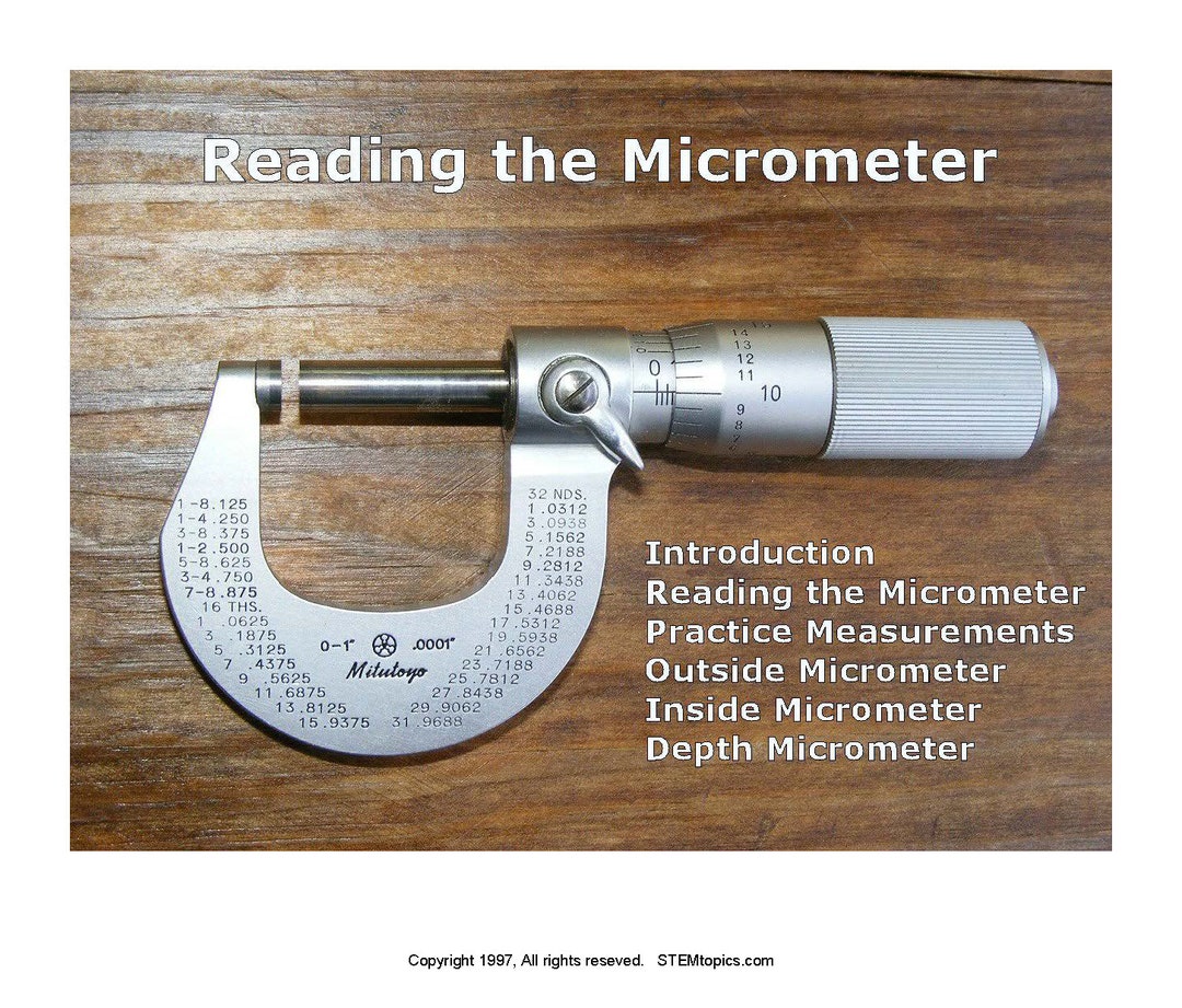 Reading a Micrometer - Etsy