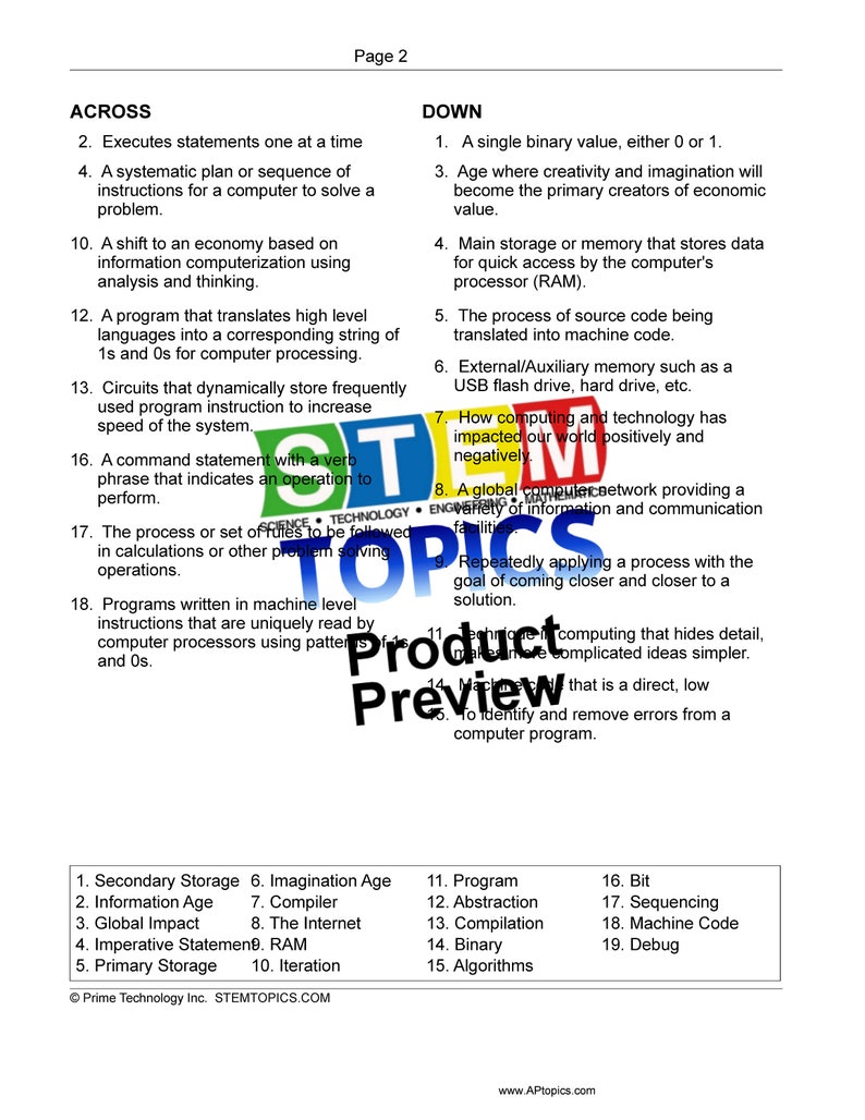 Computer Science Project STEM Worksheets Bundle, 142 Pages - Etsy