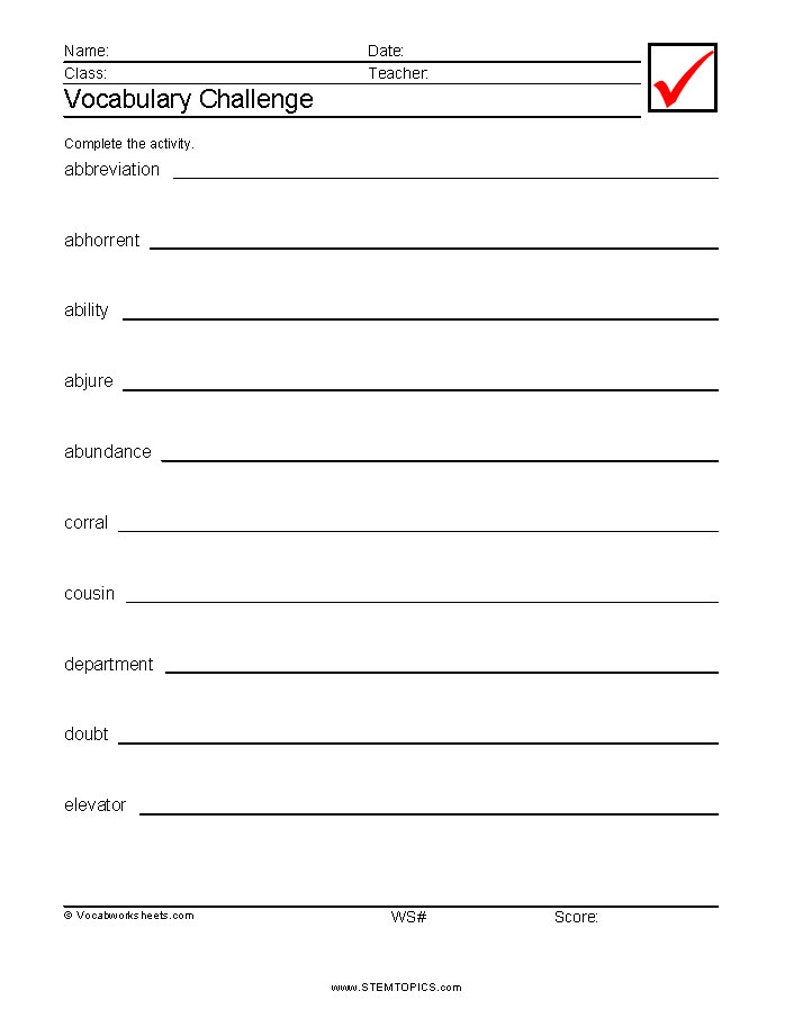 Seventh Grade Vocabulary Worksheets, Full Year, 834 Pages - Etsy