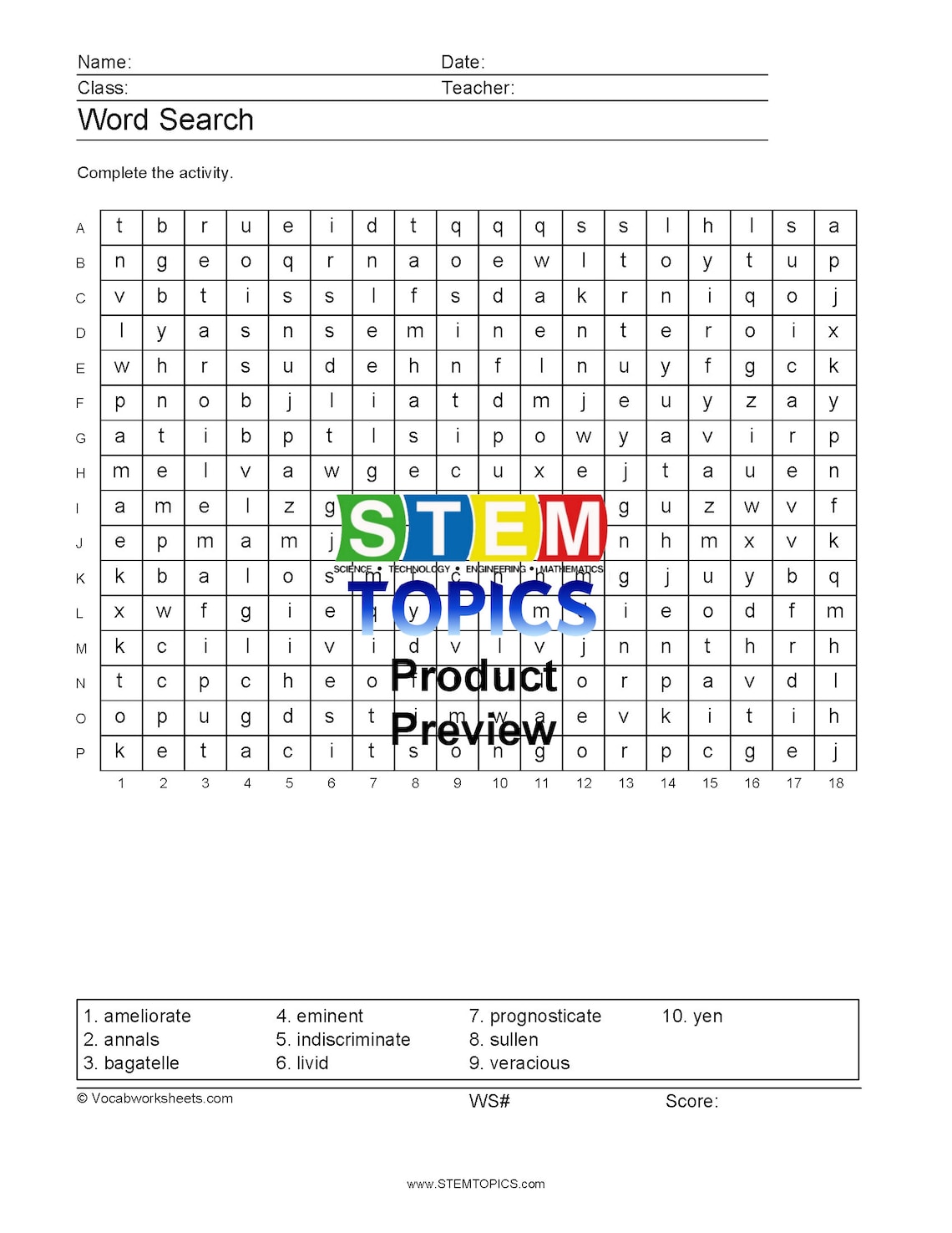 Ninth Grade Vocabulary Worksheets, Full Year, 800 Pages - Etsy