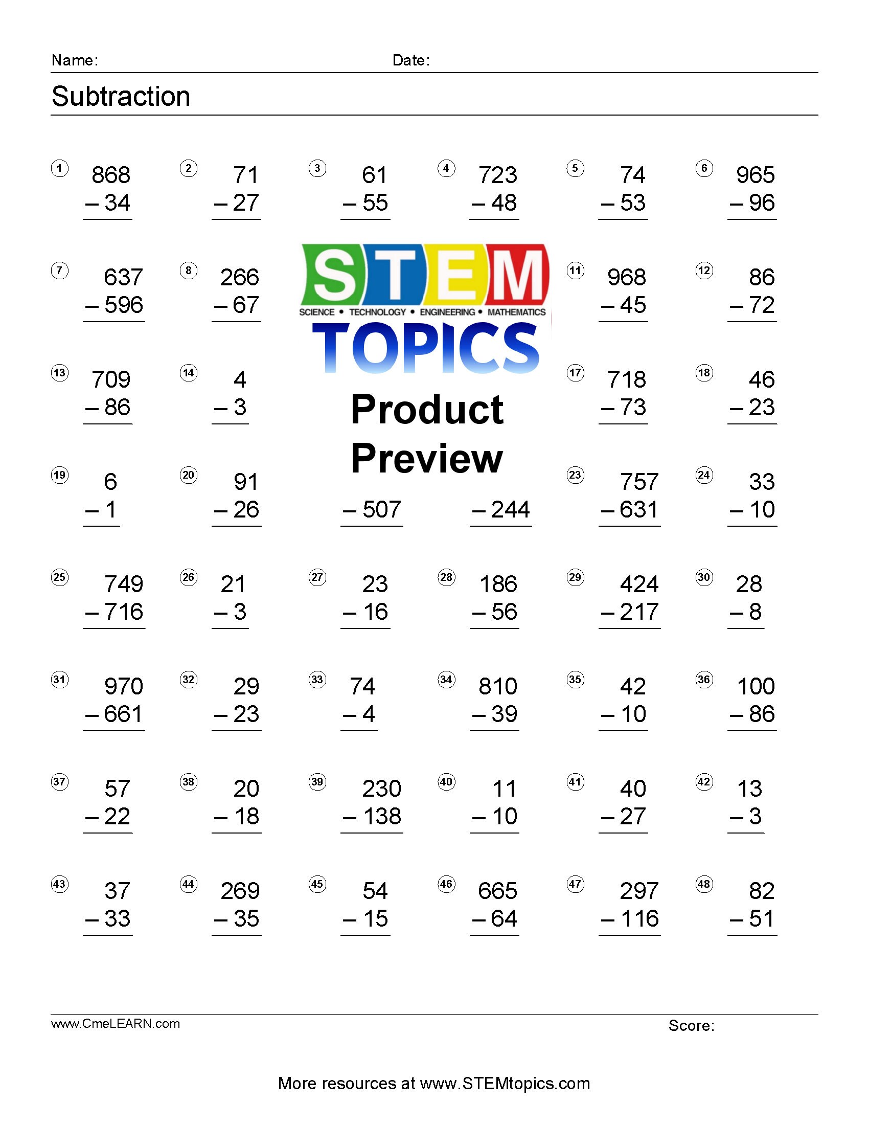 Grade 5 Math Worksheets, a Full Year, 596 Pages - Etsy