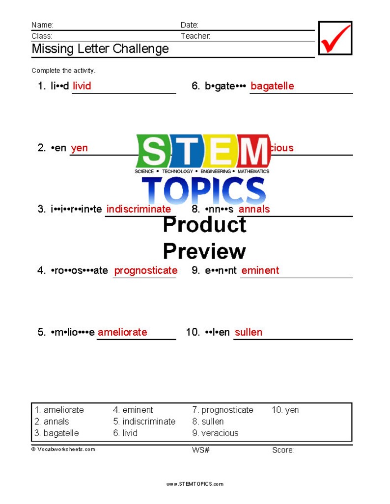 Ninth Grade Vocabulary Worksheets, Full Year, 800 Pages - Etsy