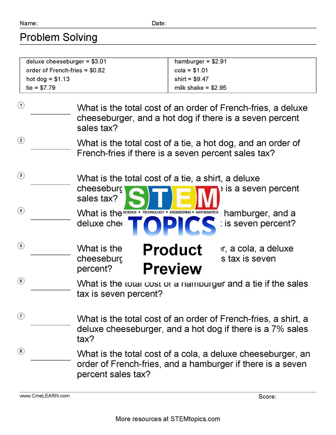 Grade 7 Math - Full Year - Worksheets - 630 Pages - Etsy
