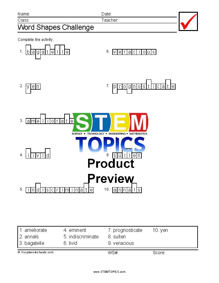 Ninth Grade Vocabulary Worksheets, Full Year, 800 Pages - Etsy