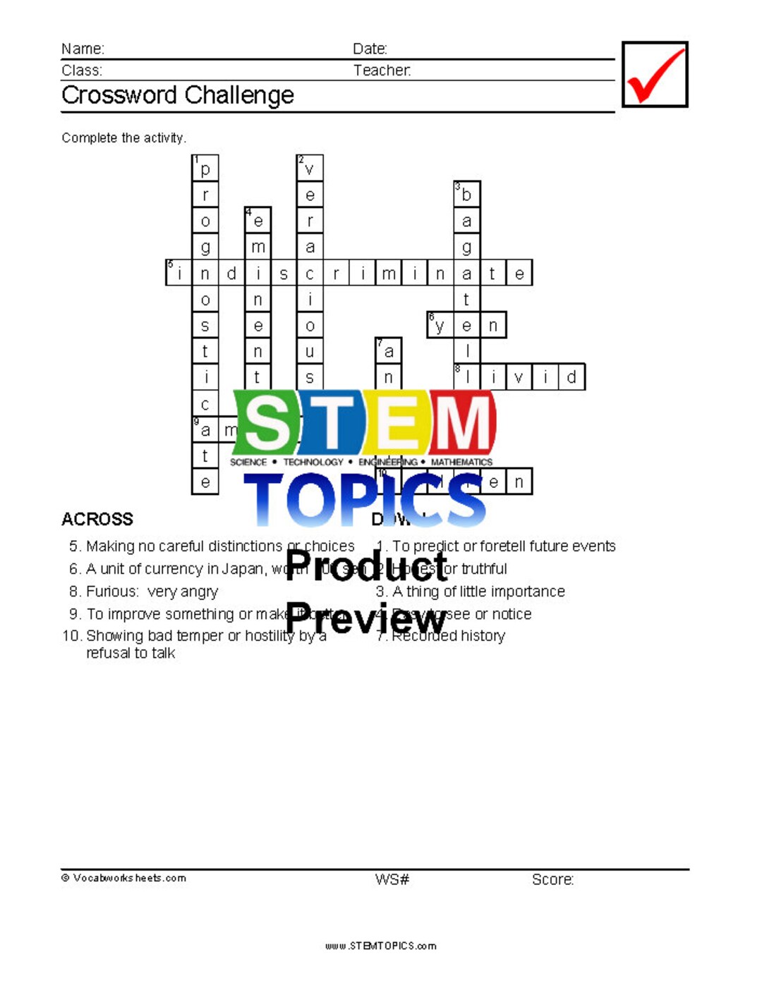 Ninth Grade Vocabulary Worksheets, Full Year, 800 Pages - Etsy