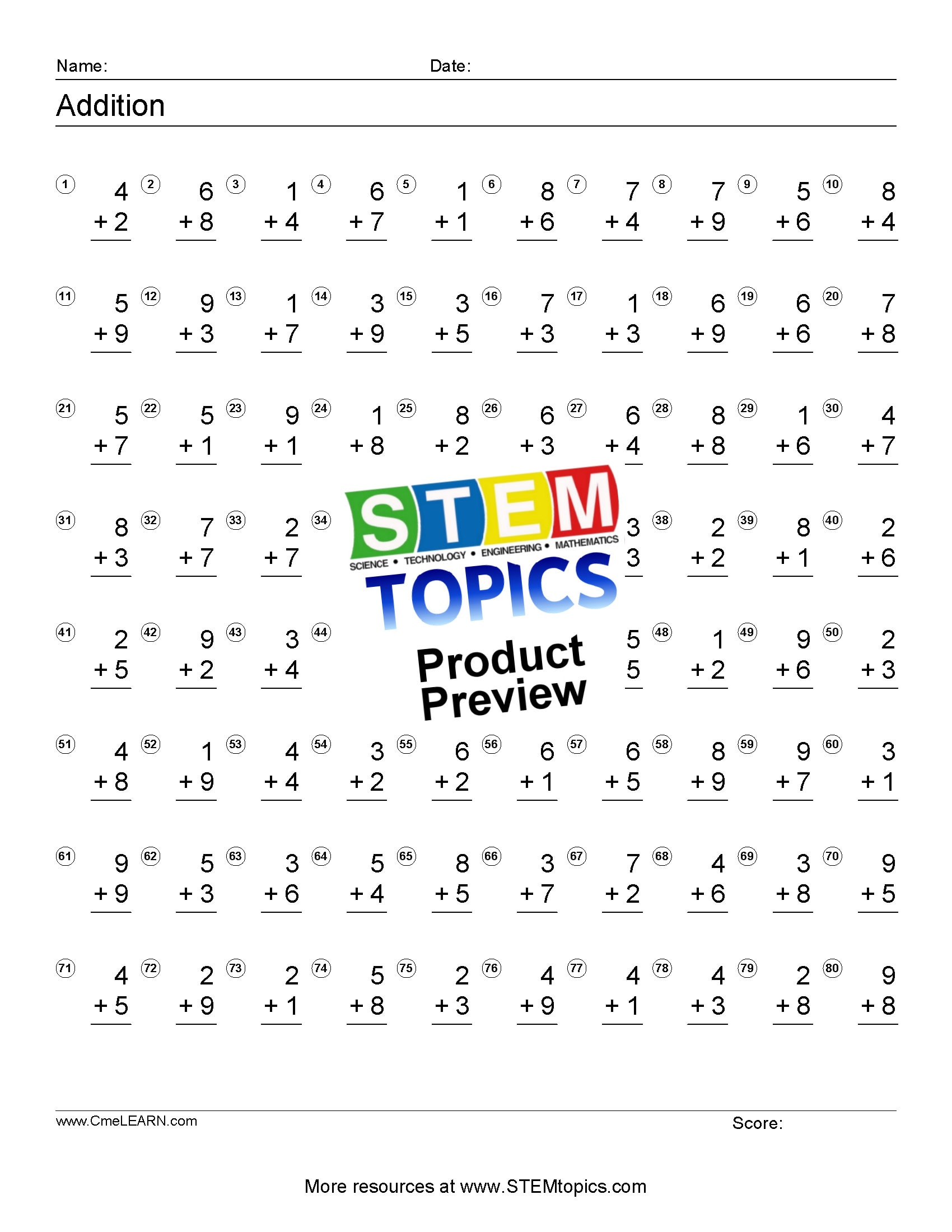 Grade 3 Math Worksheets, Full Year, 840 Pages - Etsy