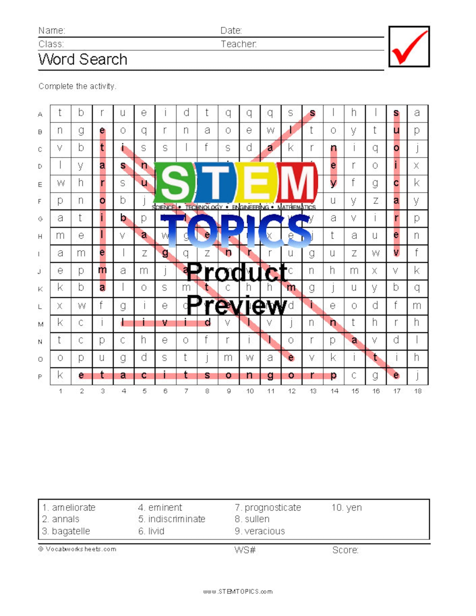 Ninth Grade Vocabulary Worksheets Full Year 800 Pages - Etsy