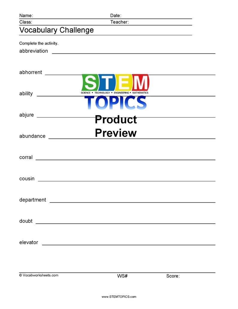Sixth Grade Vocabulary Worksheets, Full Year, 834 Pages - Etsy