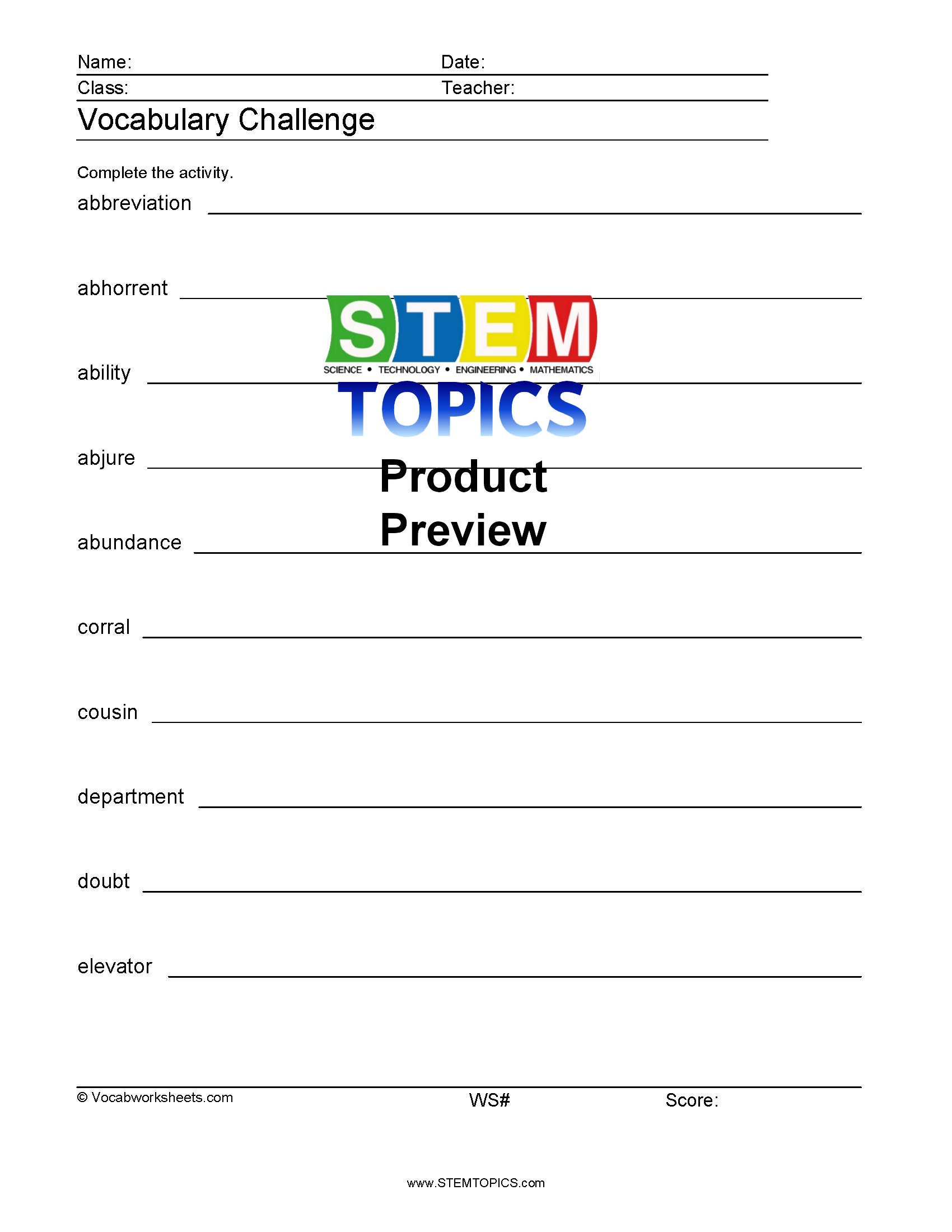 Sixth Grade Vocabulary Worksheets, Full Year, 834 Pages - Etsy