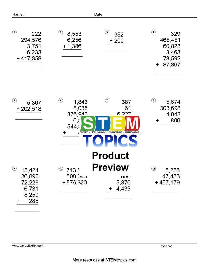 Grade 8 Math Worksheets - 736 Pages - Full Year - Etsy