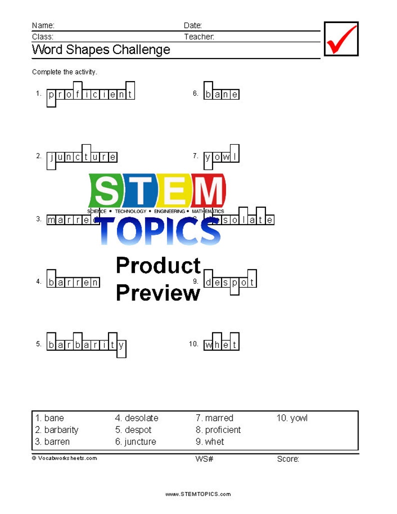 10th Grade Vocabulary Worksheets, Full Year, 798 Pages - Etsy