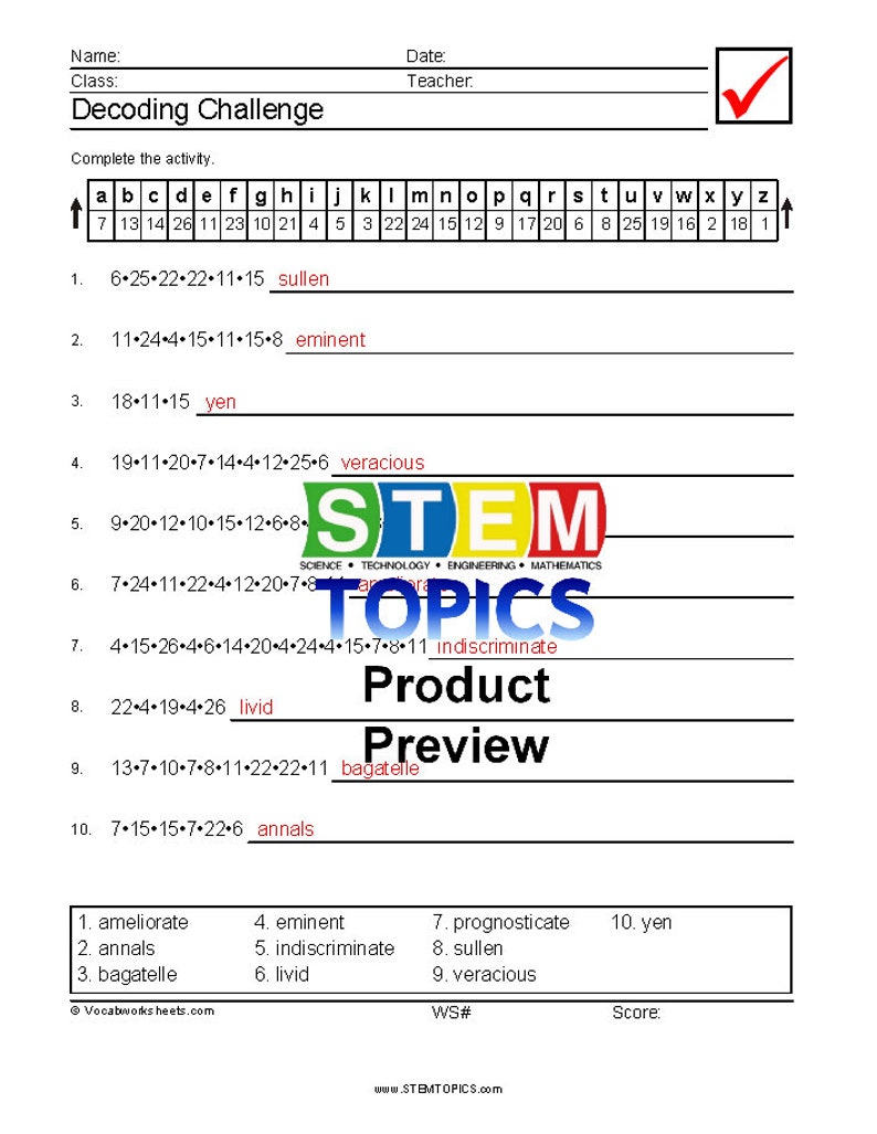 Ninth Grade Vocabulary Worksheets, Full Year, 800 Pages - Etsy