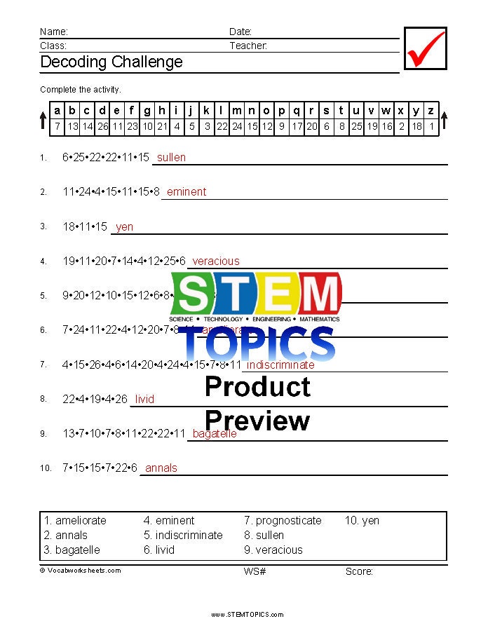 Ninth Grade Vocabulary Worksheets, Full Year, 800 Pages - Etsy