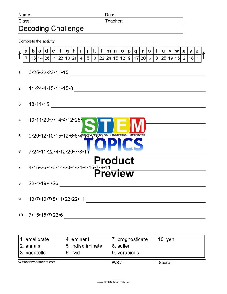 Ninth Grade Vocabulary Worksheets, Full Year, 800 Pages - Etsy