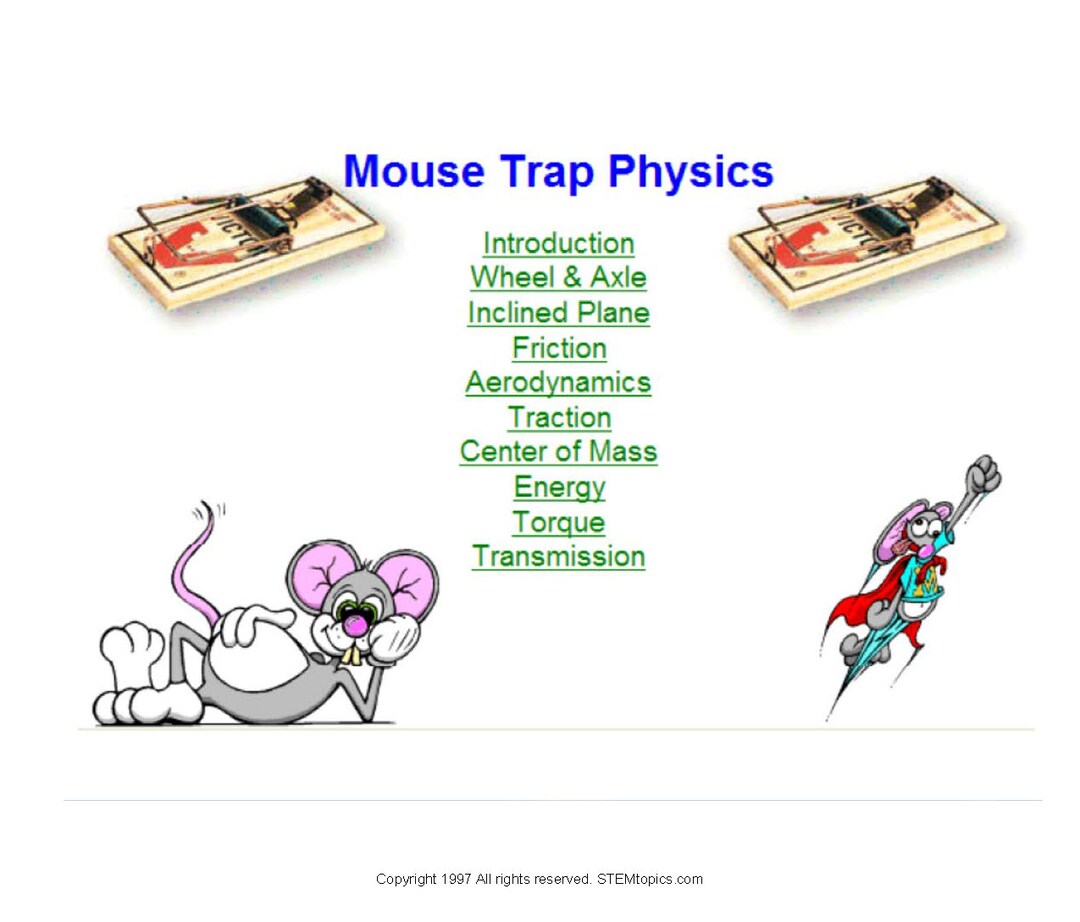 Mouse Trap Physics - Building a Winning Mouse Trap Car - Etsy