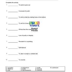 11th Grade Vocabulary Worksheets, Full Year, 778 Pages - Etsy