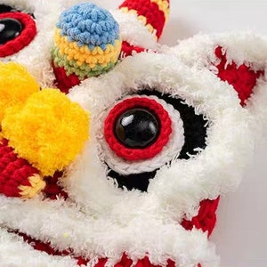 Chinese Traditional Dancing Lion-themed Handmade Knitted Hat, New Year ...