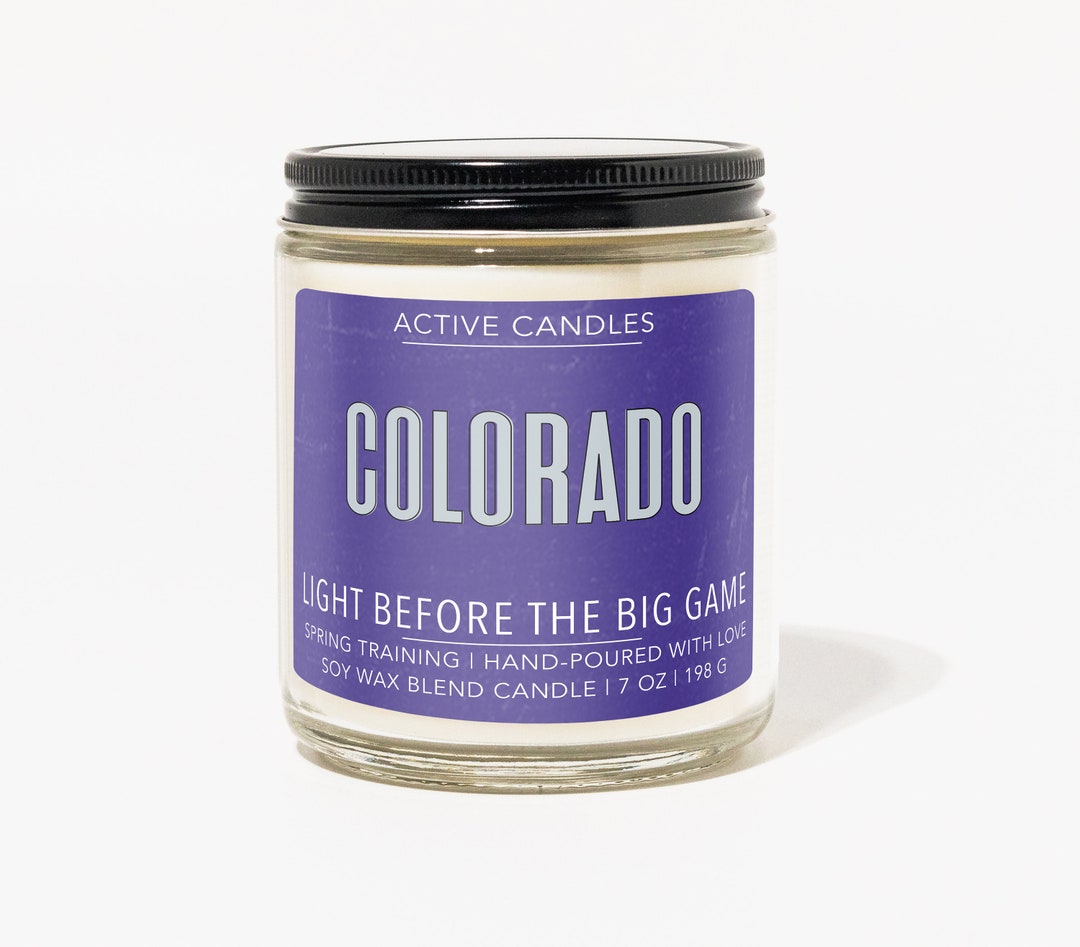 Colorado Soy Wax Candle | Baseball Candle | Colorado Rockies Candle ...
