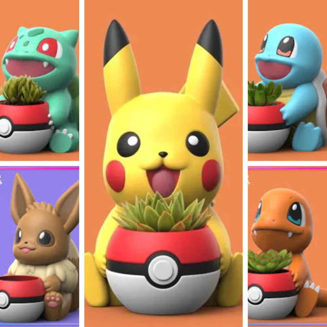 Pokemon Planters Stl,pokemon Stl,3d Model for 3d Print,pokemon ...