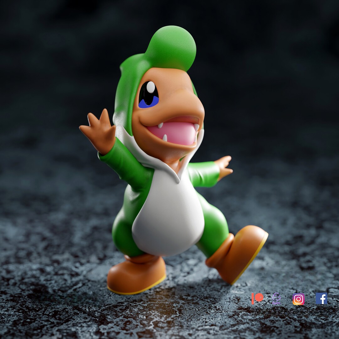 Charmander Yoshi Stl,pokemon Stl,3d Model for 3d Print,pokemon ...