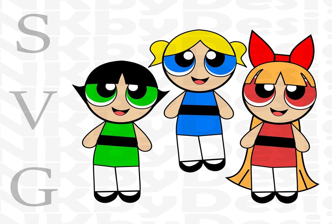 Power Puff Girls Svg Bundle Bubbles Blossom Buttercup Digital Download