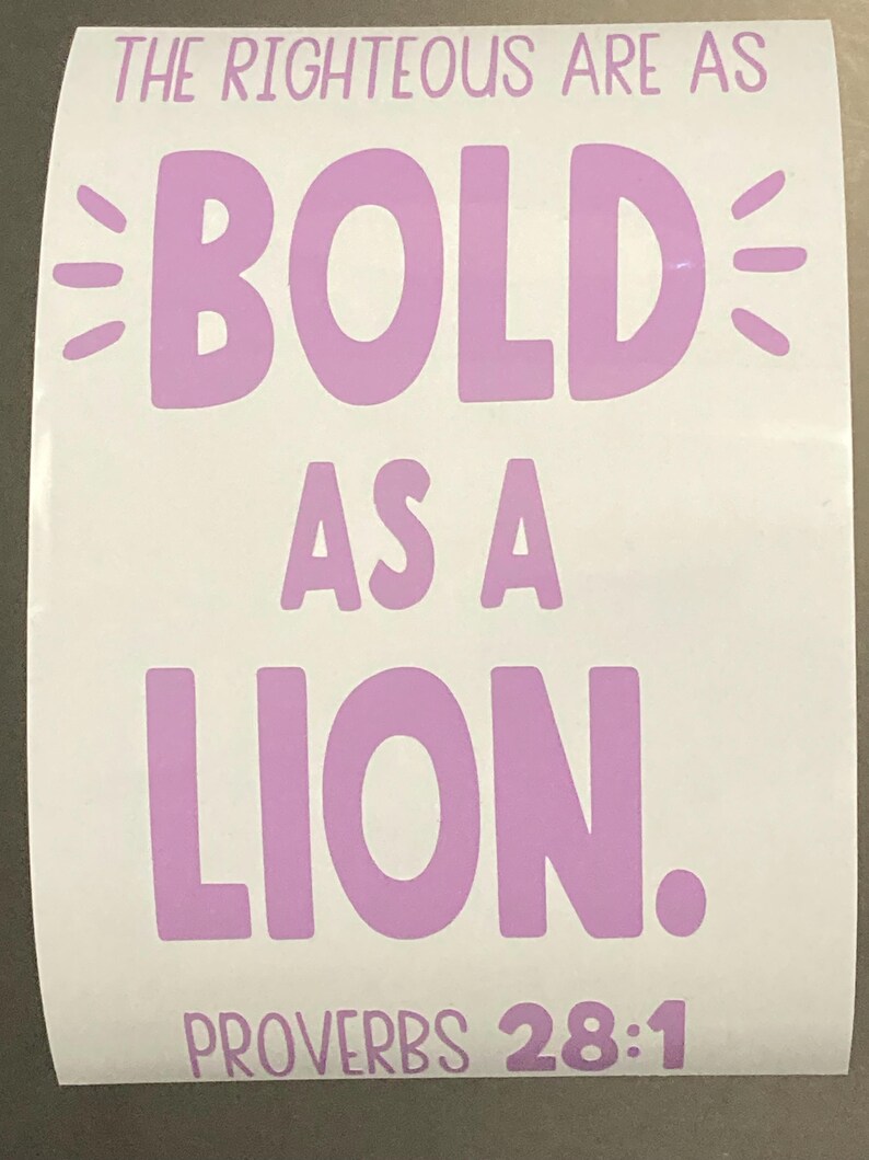 Lilac "bold as A Lion" Vinyl Decal - Etsy