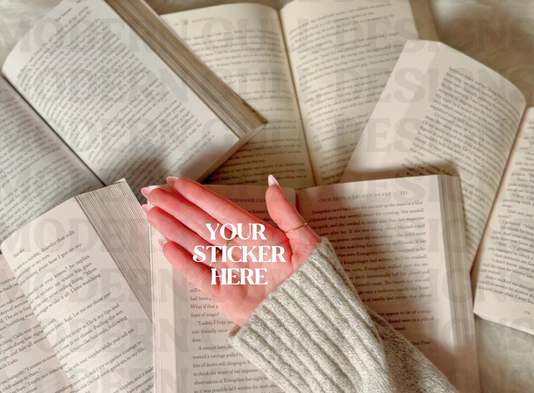 Stickers Mock up Hand, Sticker Mockup, Bookish Mock Up, Sticker Mock ...