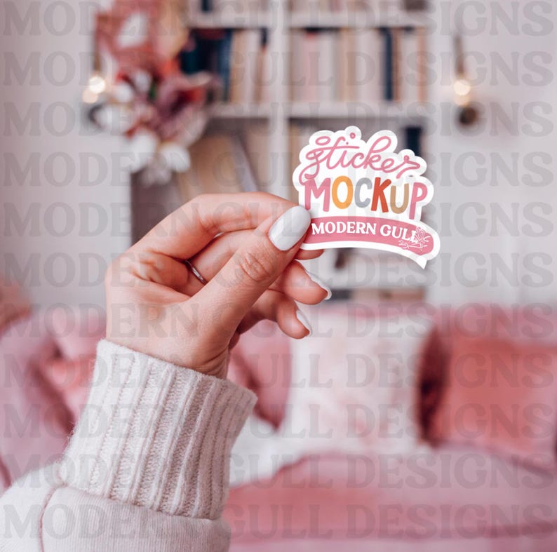 Stickers Mock up Hand, Sticker Mockup, Bookish Mock Up, Sticker Mock ...