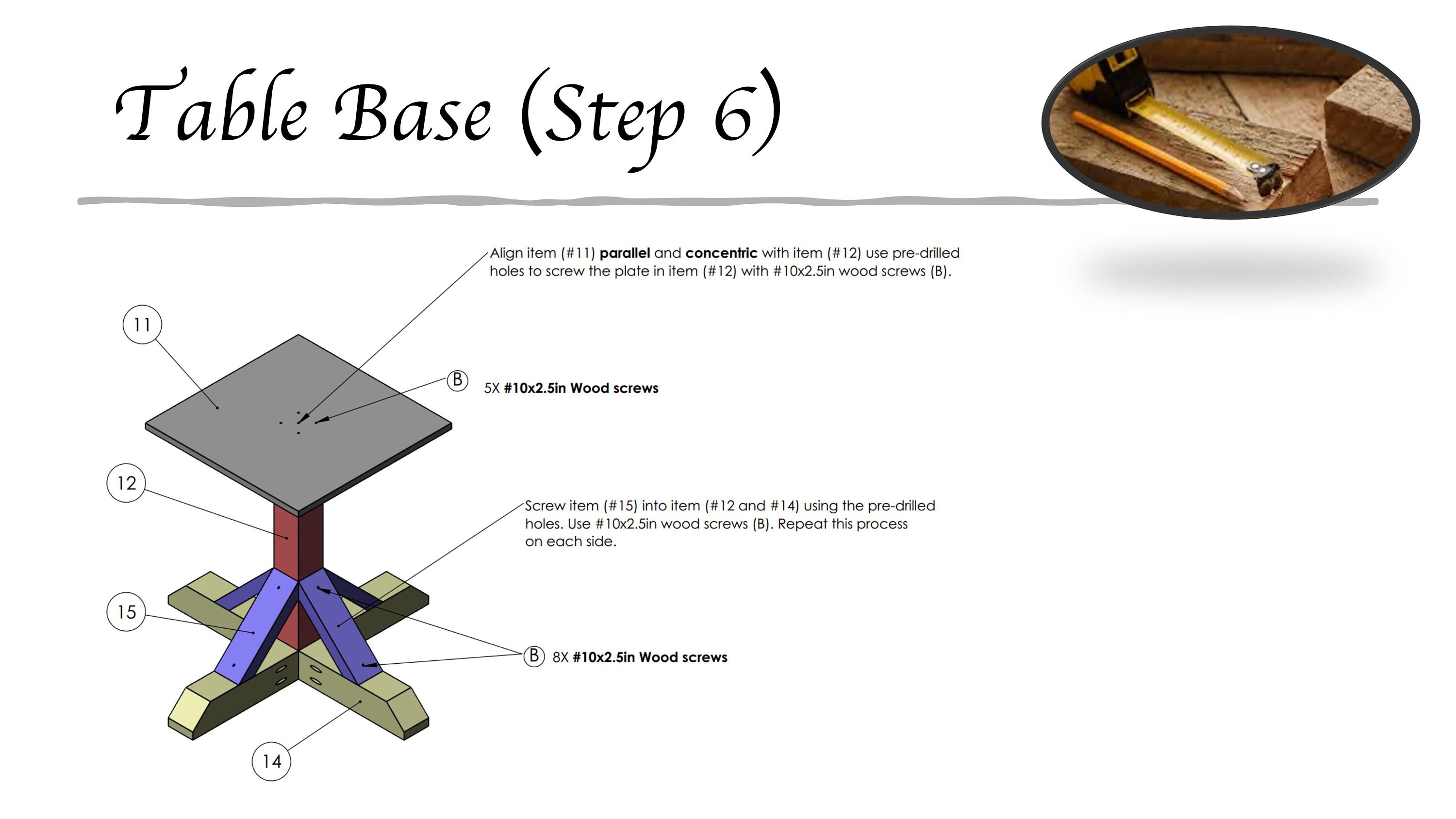 DIY Hexagonal Farmhouse Table Plans, Blueprints, Materials List ...