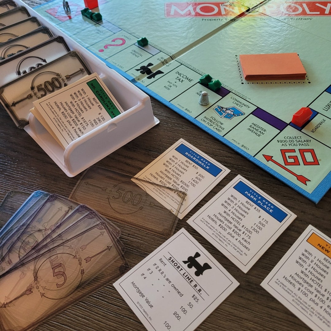 Monochrome or Colored Transparent Plastic Board Game Currency ...