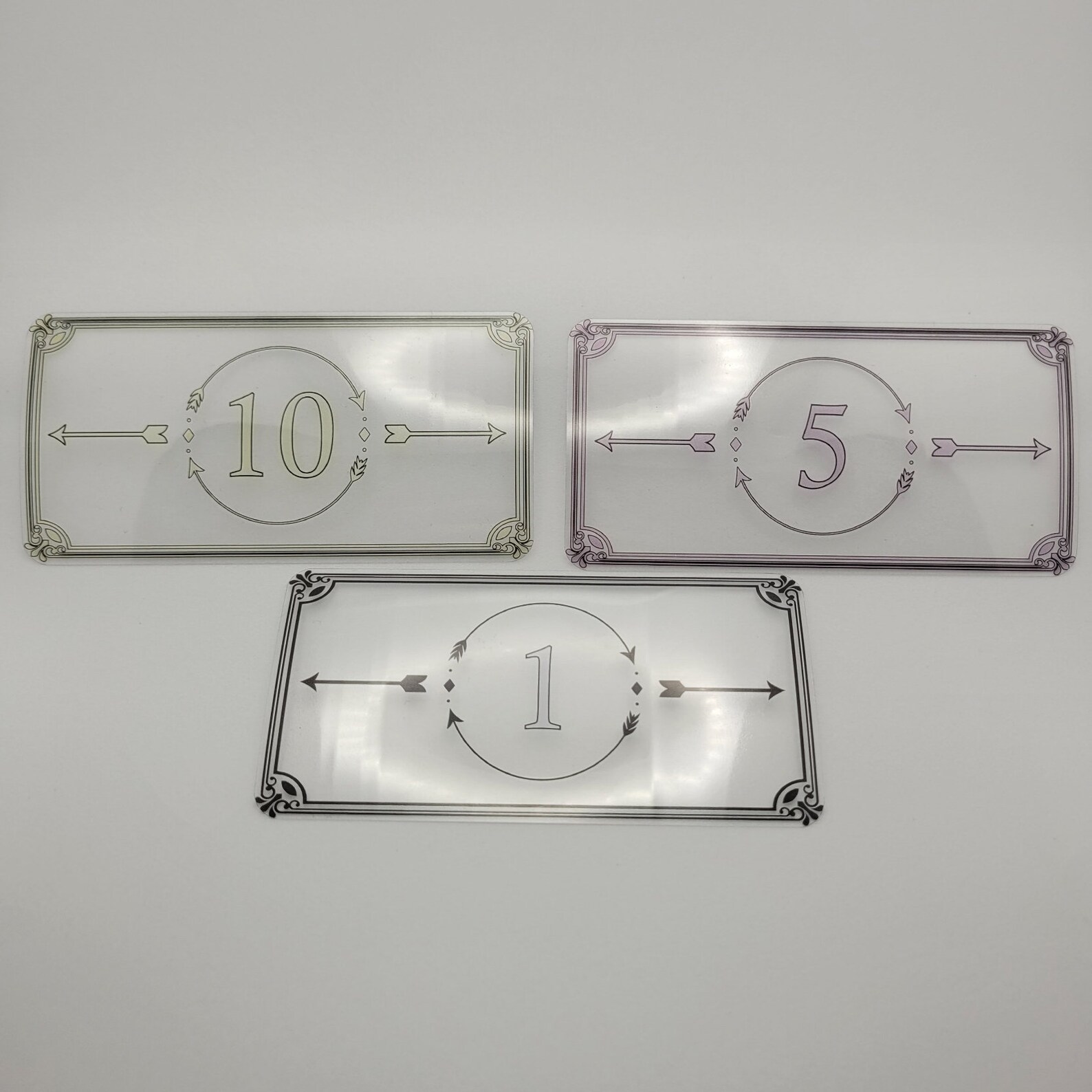 Monochrome or Colored Transparent Plastic Board Game Currency ...