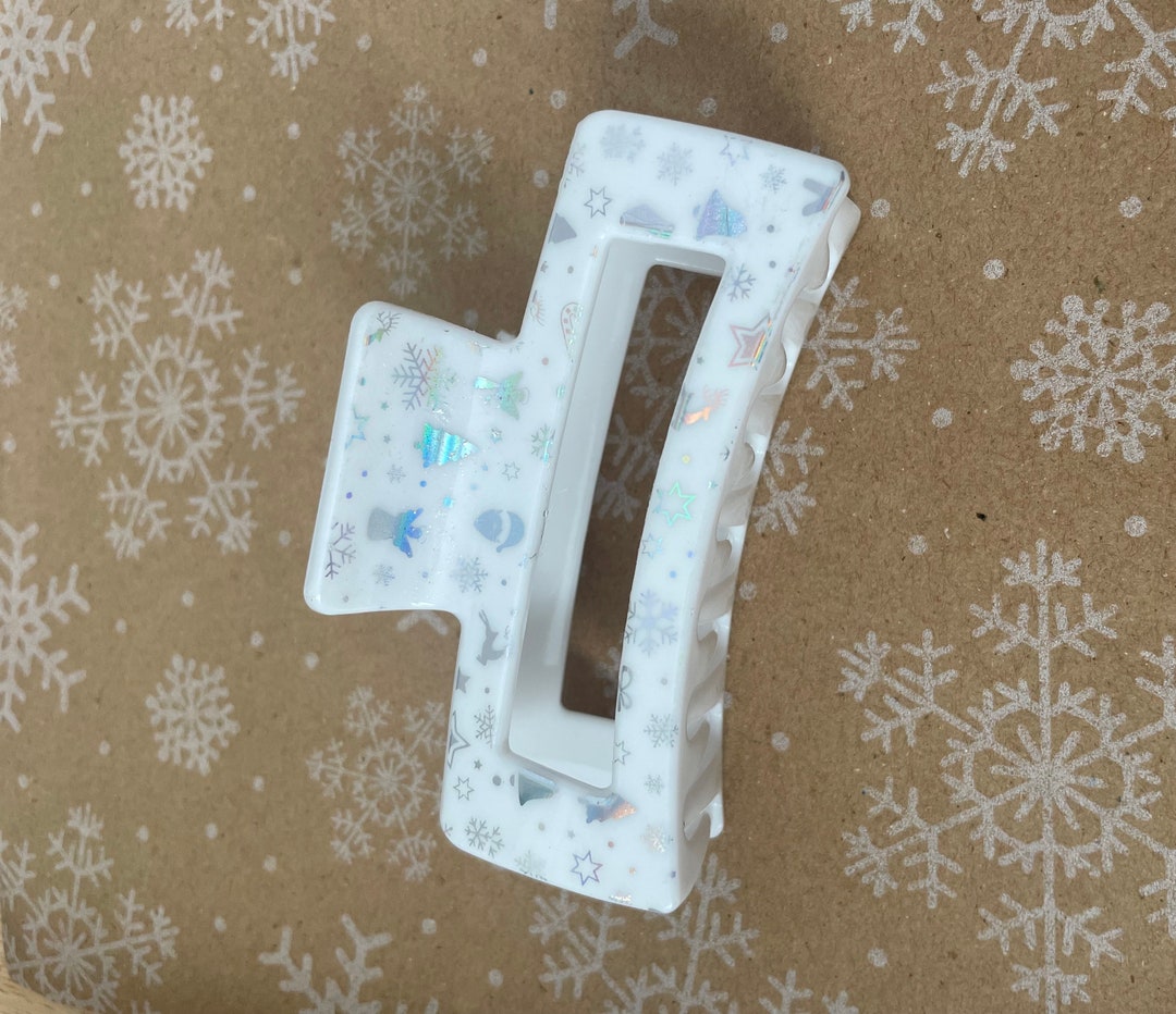 Winter White Holiday Hair Clip: Christmas Icons - Etsy