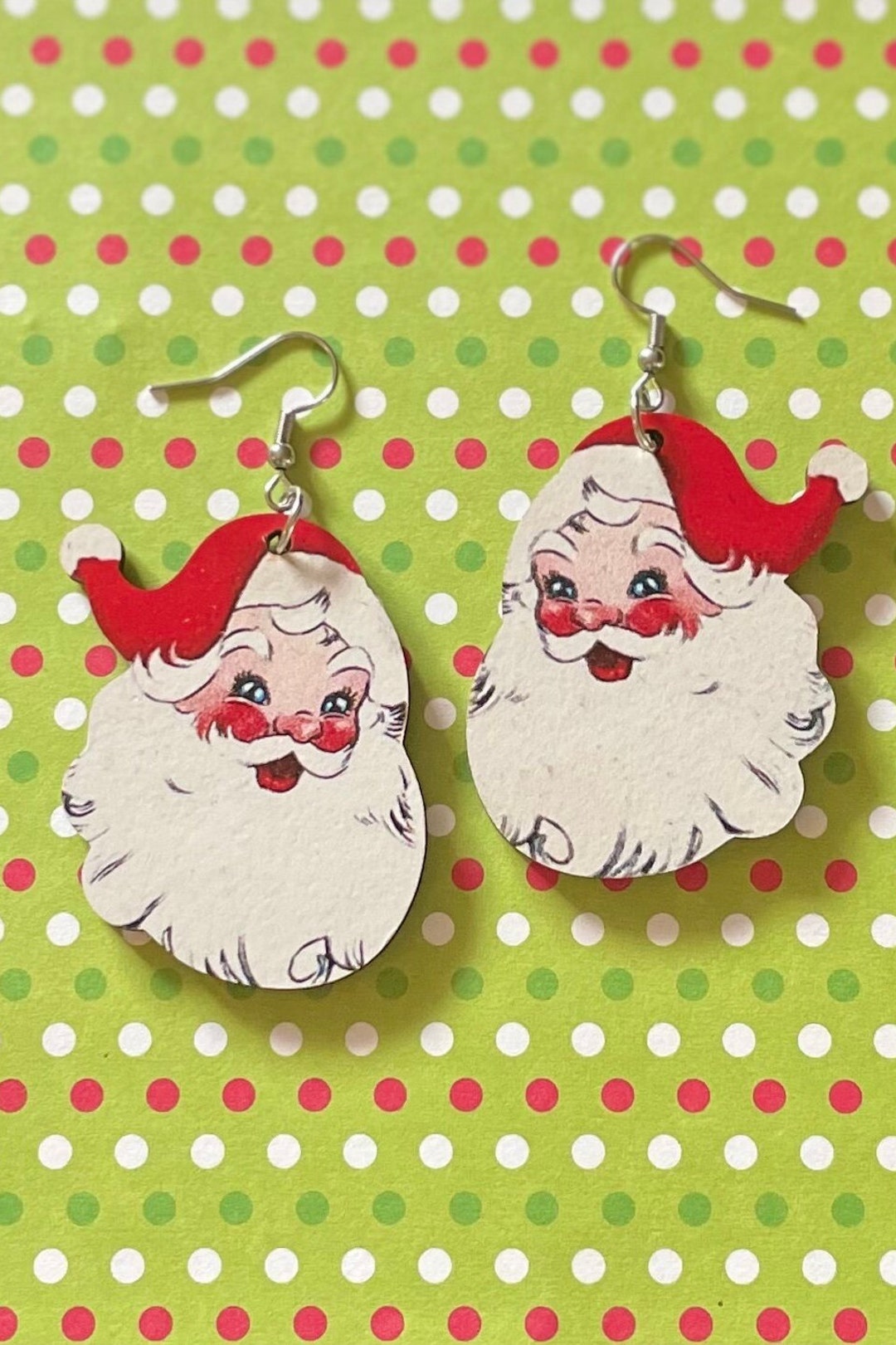 Nostalgic Santa Claus Earrings / Tacky Christmas Earrings / Holiday ...