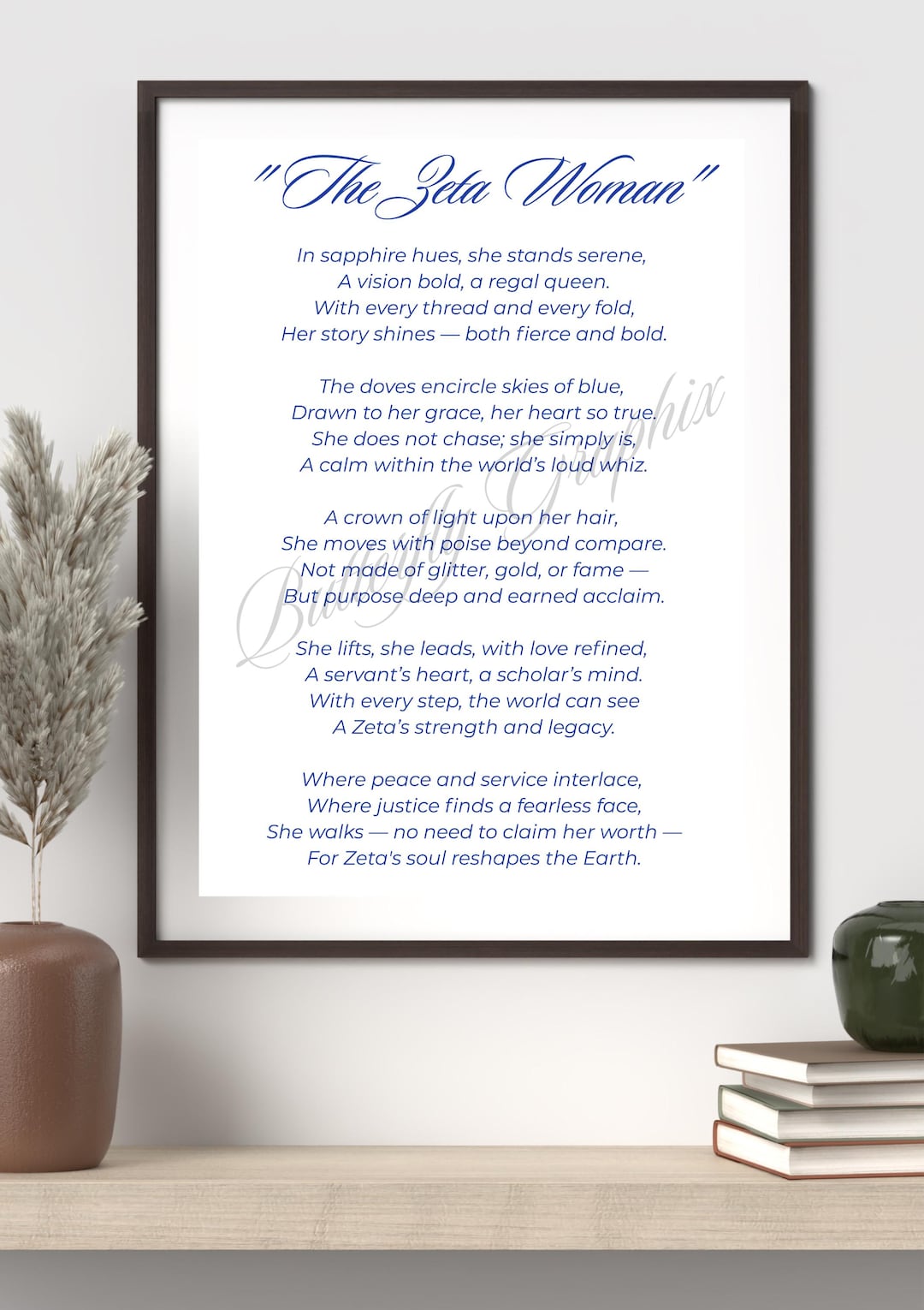 The Zeta Woman | Digital Poem Print | Inspirational Zeta Phi Beta ...