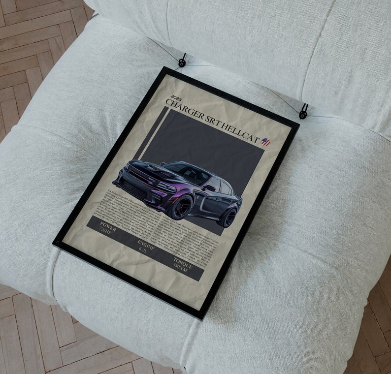 Dodge Charger SRT Hellcat Digital Print, Car Print, Super Car Print ...