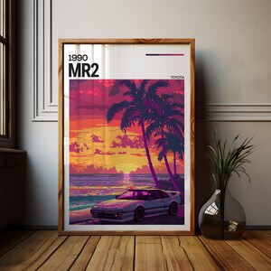 Toyota MR2 Print, Pixel Car Poster, Pixel Art, Gift for Him, Bedroom ...