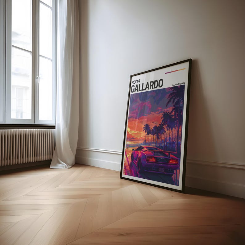 Lamborghini Gallardo Print, Pixel Poster, Pixel Art, Gift for Him ...