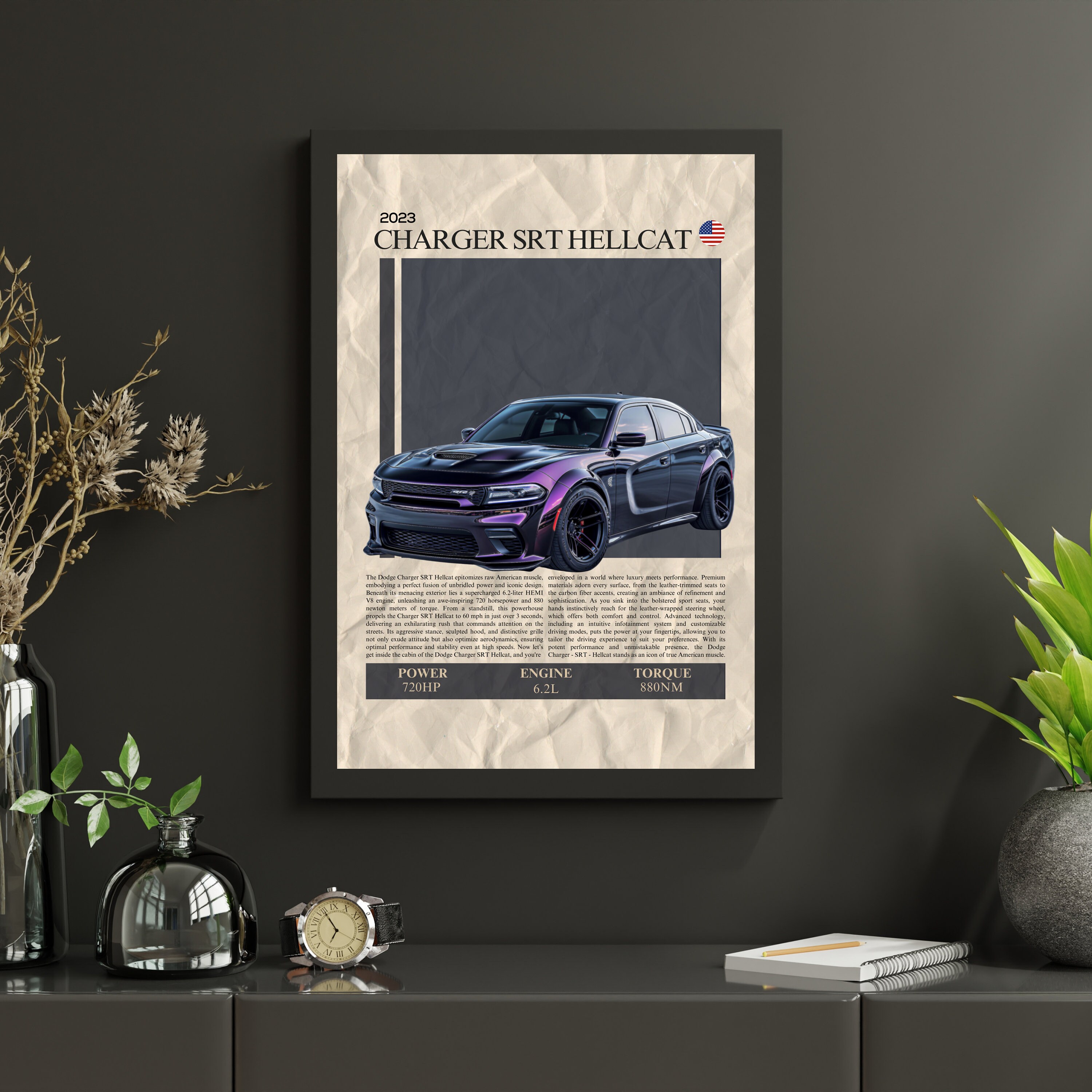 Dodge Charger SRT Hellcat Print, Car Print, Super Car Print, Art Print ...