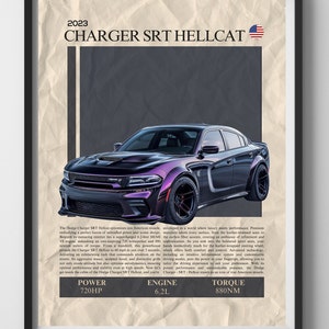 Dodge Charger SRT Hellcat Digital Print, Car Print, Super Car Print ...