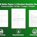 2024 GCSE AQA Maths Topics 1-3 Revision Question Sheets + Answers | PDF ...