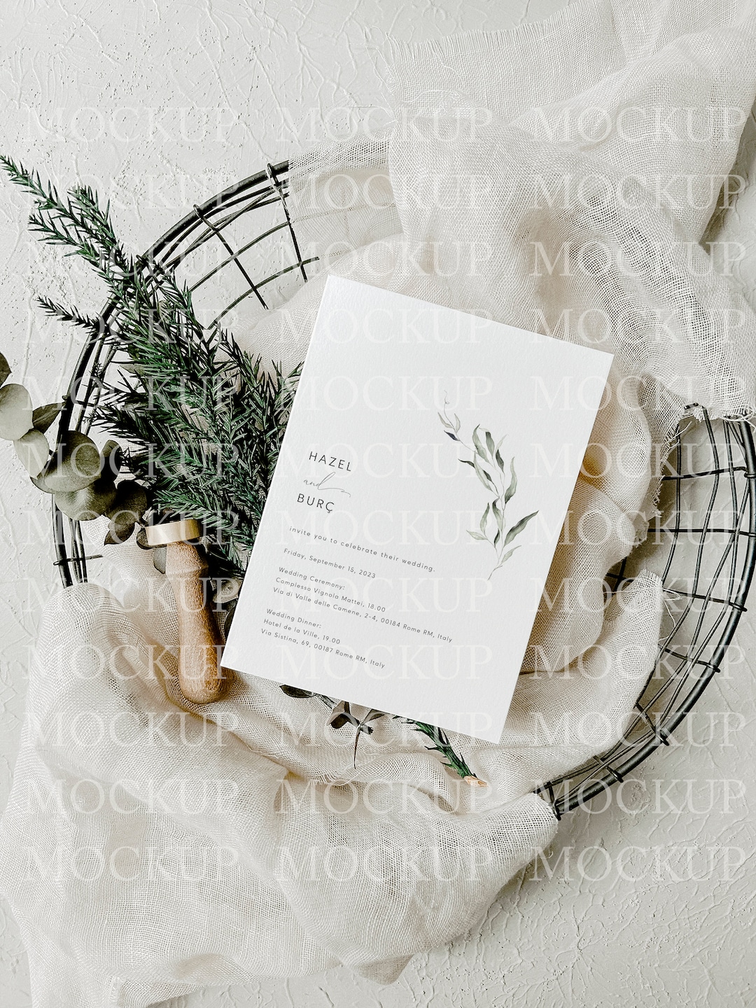 Invitation Mockup, 5x7 Mockup,wedding Stationery Mockup,digital ...